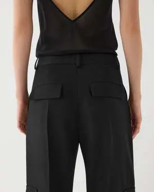 Veronica De Piante Etta Grain De Poudre Wool Trousers