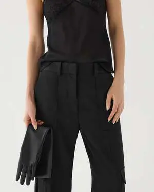 Veronica De Piante Etta Grain De Poudre Wool Trousers