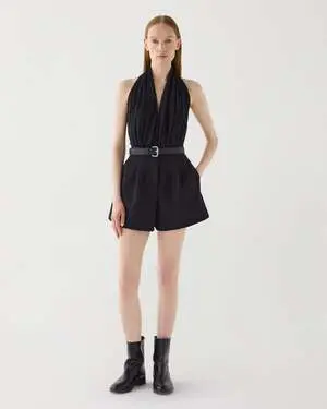 Veronica De Piante Tilly Short In Grain De Poudre Wool