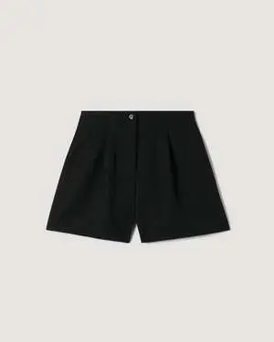 Veronica De Piante Tilly Short In Grain De Poudre Wool