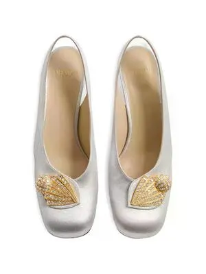 Valentino Garavani 60mm Adamantine Heeled Pumps - Silver