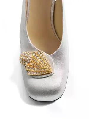 Valentino Garavani 60mm Adamantine Heeled Pumps - Silver
