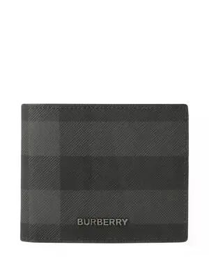 Burberry Checked Wallet - Grey