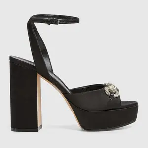 Gucci Platform Sandal With Crystal Horsebit