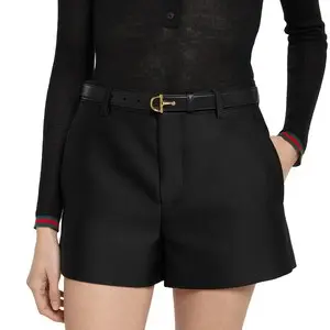 Gucci Leather Belt With Half-horsebit Buckle