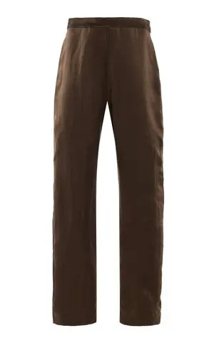 THE ROW Miros Cupro Straight-leg Pants
