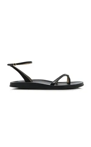 THE ROW Hugh Leather Sandals - Black