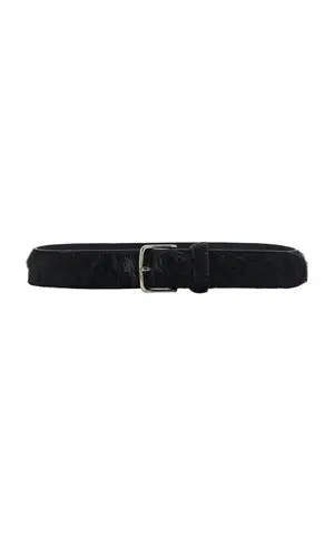 THE ROW Classic Pony Hair Maxi Belt - Black