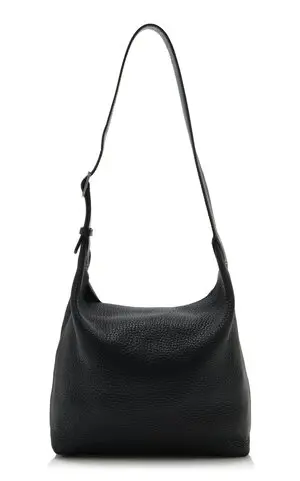 THE ROW Isa Leather Shoulder Bag - Black