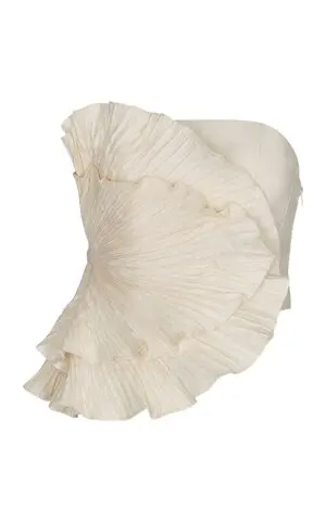 ANDRES OTALORA Las Olas Pleated Top - Ivory