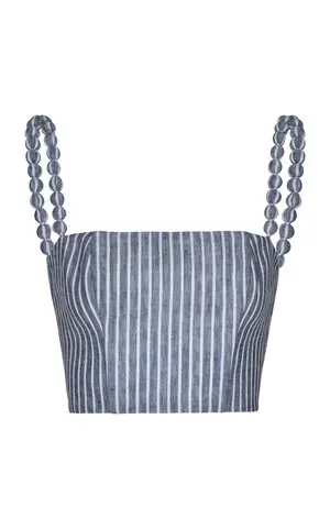 ANDRES OTALORA Esperame Cropped Top - Stripe