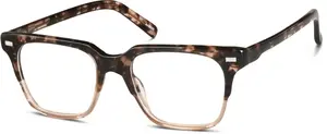 Zenni Retro Square Eyeglasses With Full Rim Frame - Tortoiseshell