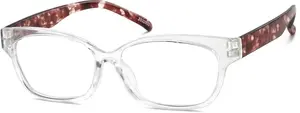 Zenni Vintage Rectangle Eyeglasses Plastic Full Rim Frame Clear