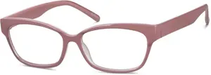 Zenni Vintage Rectangle Eyeglasses Plastic Full Rim Frame - Pink