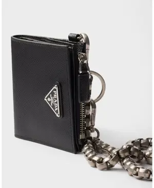 Prada Saffiano Wallet With Chain