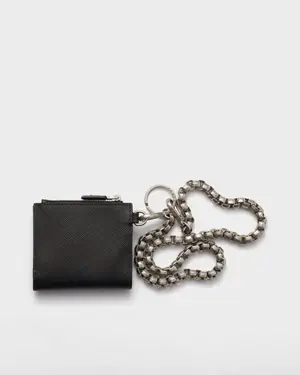 Prada Saffiano Wallet With Chain