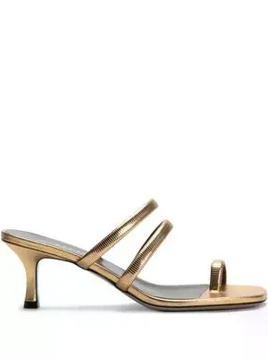 Maria Luca Gold Tone Sandals For Women