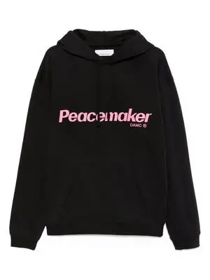 PEACEMAKER OAMC Floral-printed Hoodie - Black