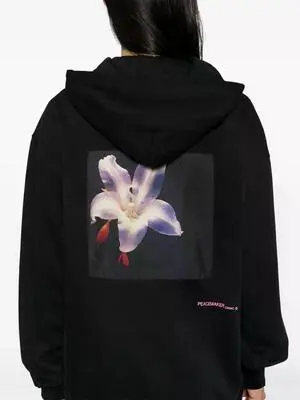 PEACEMAKER OAMC Floral-printed Hoodie - Black