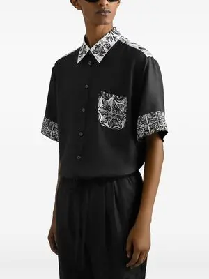 Dolce & Gabbana Monogram Silk Shirt
