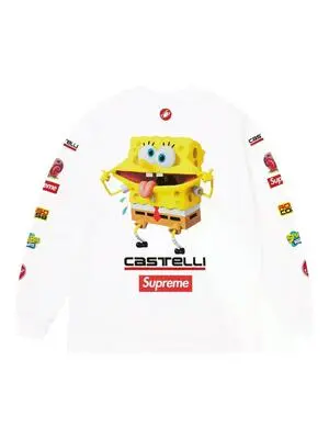 Supreme X Spongebob X Castelli Racing Long-sleeves T-shirt - White