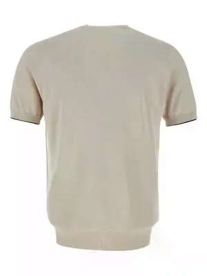 KANGRA Ribbed Crew-neck T-shirt - Neutrals