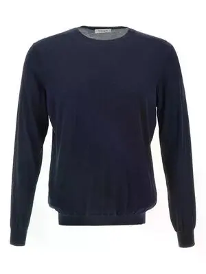 KANGRA Long-sleeve Crew-neck Pullover - Blue