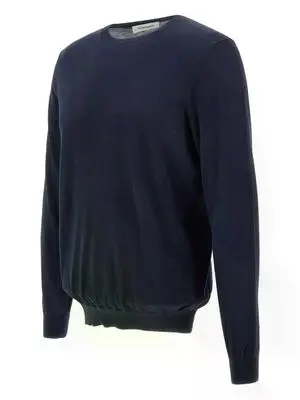 KANGRA Long-sleeve Crew-neck Pullover - Blue
