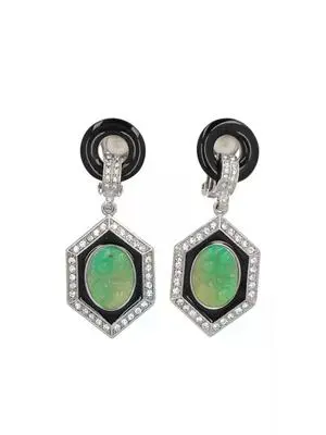 KENNETH JAY LANE Jade Clip-On Drop Earrings