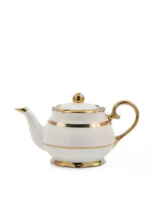 POLSPOTTEN Golden Finds Teapot - White