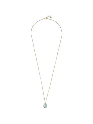Mateo 14k Yellow And Blue Topaz Necklace - Gold