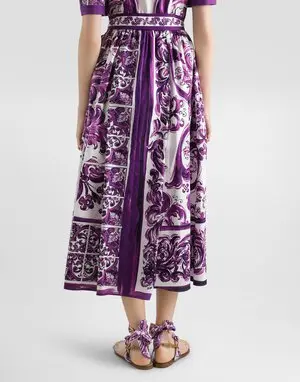 Dolce & Gabbana Majolica-print Poplin Shirt Dress - Multicolor