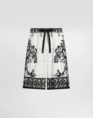 Dolce & Gabbana Majolica-print Poplin Trousers - Multicolor
