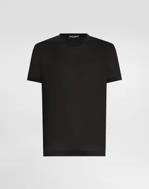 Dolce & Gabbana T-shirt In Melange Jersey - Black