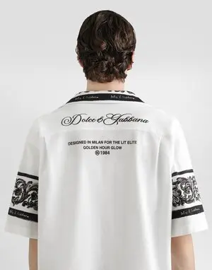Dolce & Gabbana Majolica-print Hawaii Double Piqué Shirt