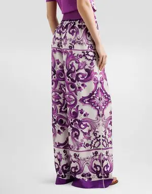 Dolce & Gabbana Majolica-print Twill Trousers