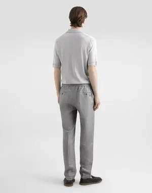 Dolce & Gabbana Satin Silk Polo Shirt - Grey