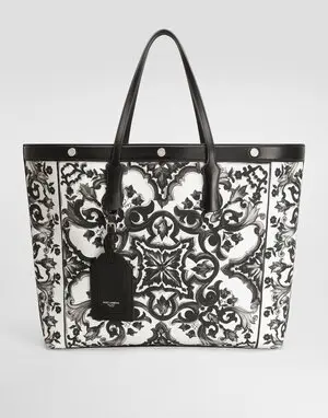 Dolce & Gabbana Shell-print Calfskin Shopper Bag - Multicolor