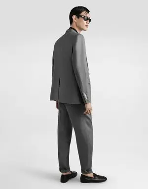 Dolce & Gabbana Washed Linen Canvas Jogging Trousers - Grey