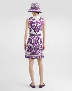Dolce & Gabbana Majolica-print Sleeveless Dress - Multicolor