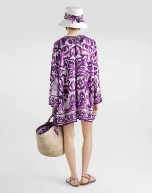 Dolce & Gabbana Majolica-print Twill Dress - Multicolor
