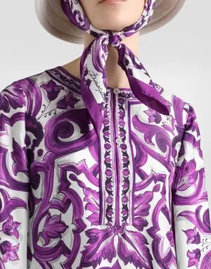 Dolce & Gabbana Majolica-print Twill Dress - Multicolor