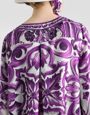 Dolce & Gabbana Majolica-print Twill Dress - Multicolor