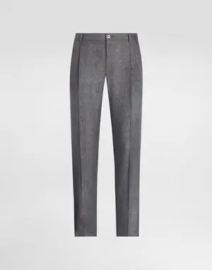 Dolce & Gabbana Washed Linen Canvas Trousers