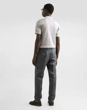 Dolce & Gabbana Washed Linen Canvas Trousers