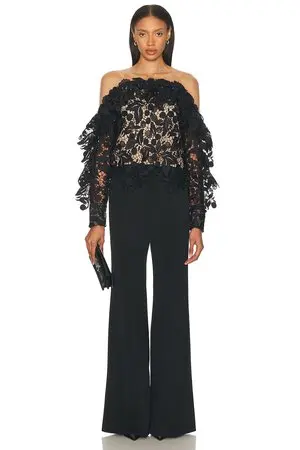 Oscar De La Renta Long Sleeve Blouse