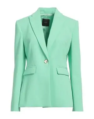 Pinko Single-breasted Crepe Blazer - Green