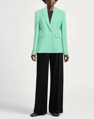 Pinko Single-breasted Crepe Blazer - Green