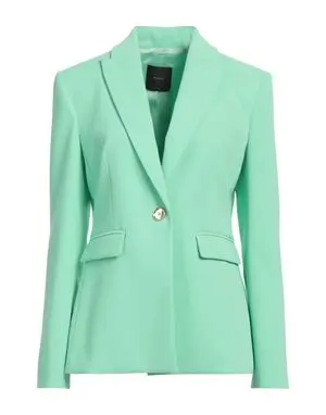 Pinko Single-breasted Crepe Blazer - Green