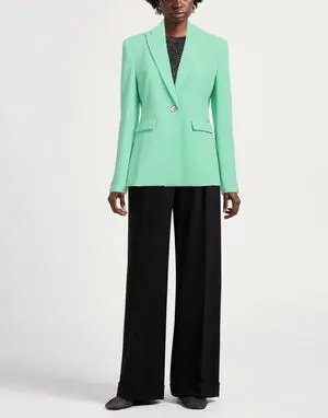 Pinko Single-breasted Crepe Blazer - Green